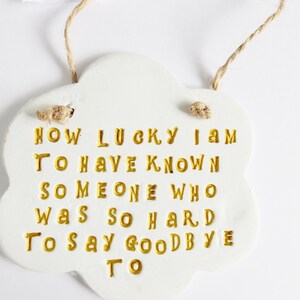 Goodbye Quote Wall Plaque Farewell Thoughtful Ornament Home Wall Decor ...