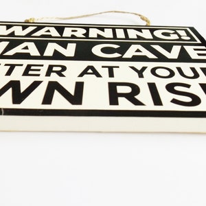 Man Cave Door Sign Den Warning Wall Plaque Home Office Wall Decor ...