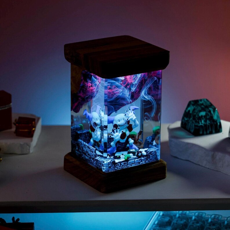 Mr Mine Pokemon Resin Diorama Lamp, Psychic Type Pokemon Art Night ...