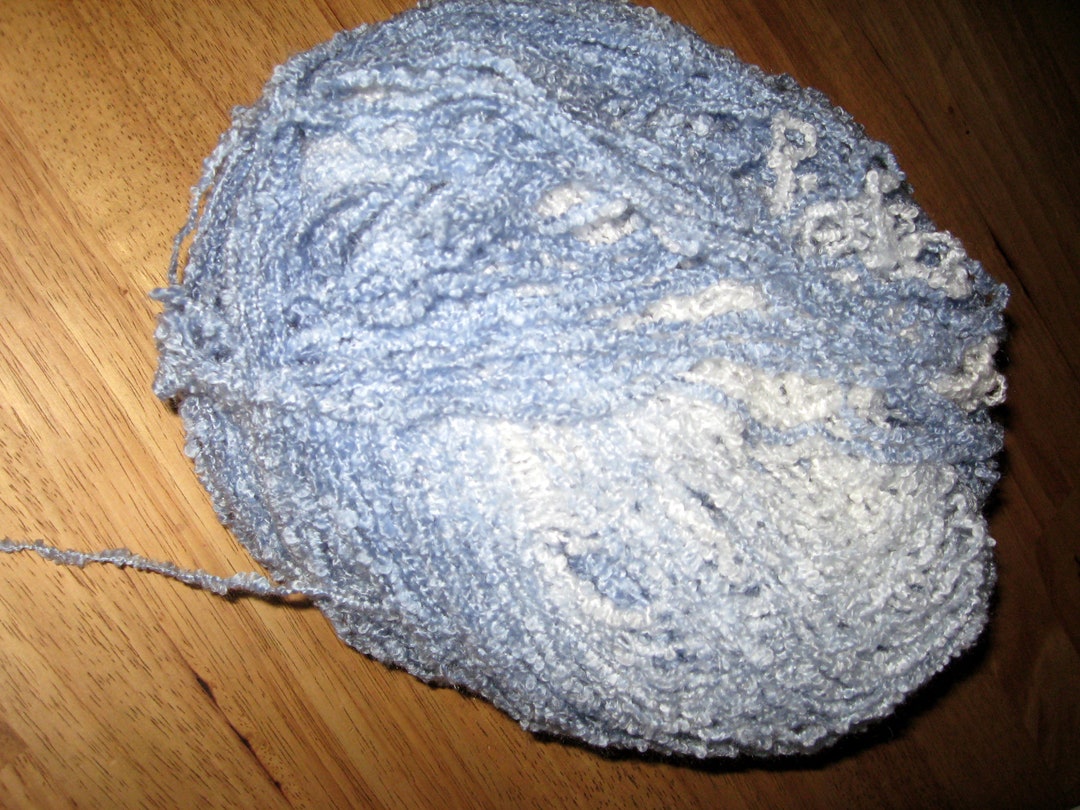 Jo-ann Sensations Rainbow Boucle Yarn - Light Blue Color (variegated ...