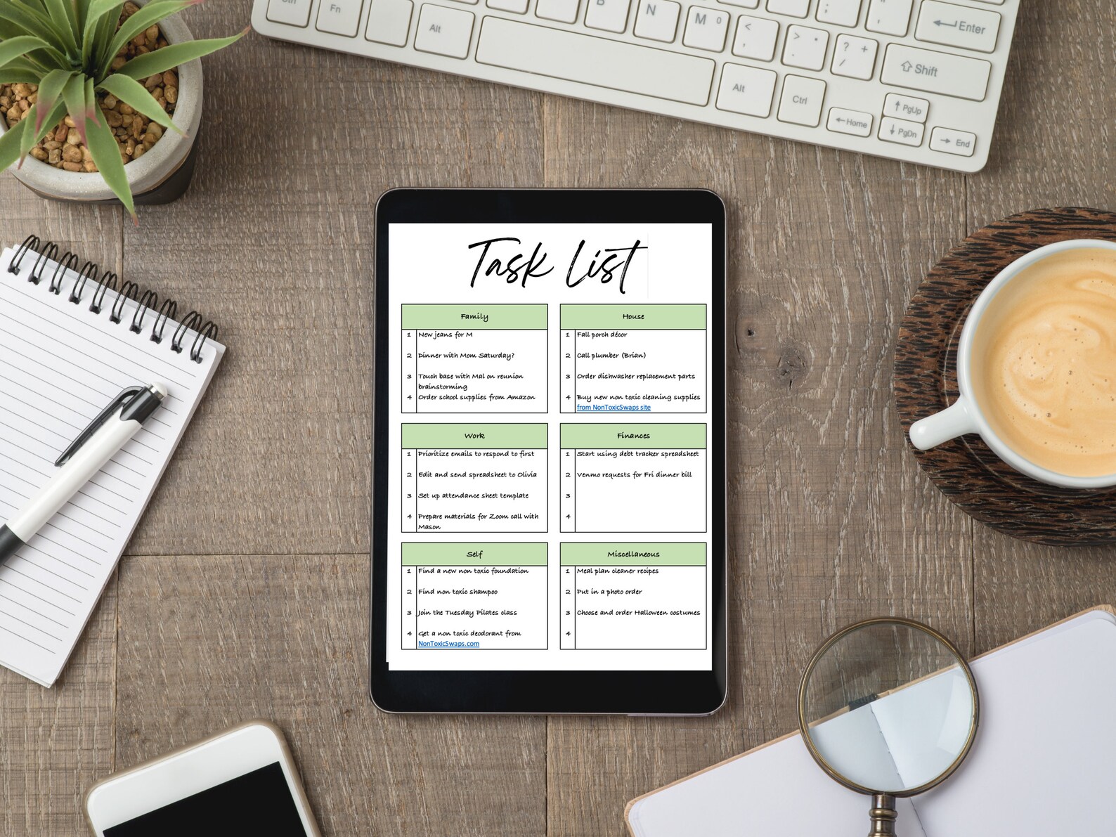 BRAIN DUMP PRINTABLE Template | Thought Organizer, Excel Tempate, Word ...