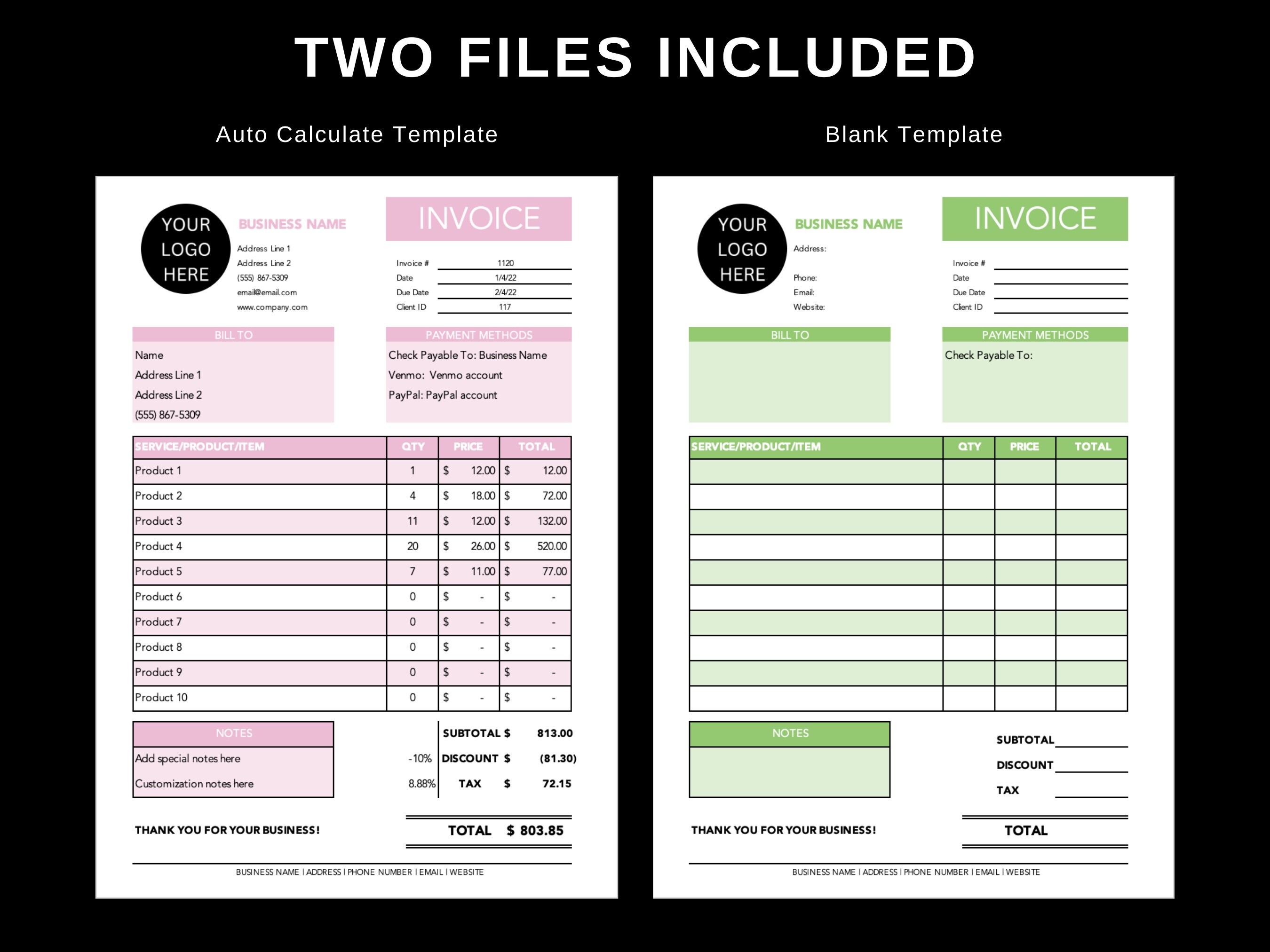 INVOICE TEMPLATE DOWNLOAD | Excel Template, Excel Invoice Template ...