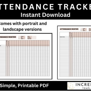 Attendance Sheet Template | Google Sheets, Excel Template, Printable ...