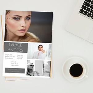 COMP CARD TEMPLATE Bundle | Instant Download | Model Comp Card Template, Modeling Comp Card ...