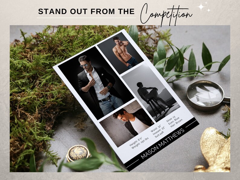 COMP CARD TEMPLATE Bundle | Instant Download | Model Comp Card Template ...