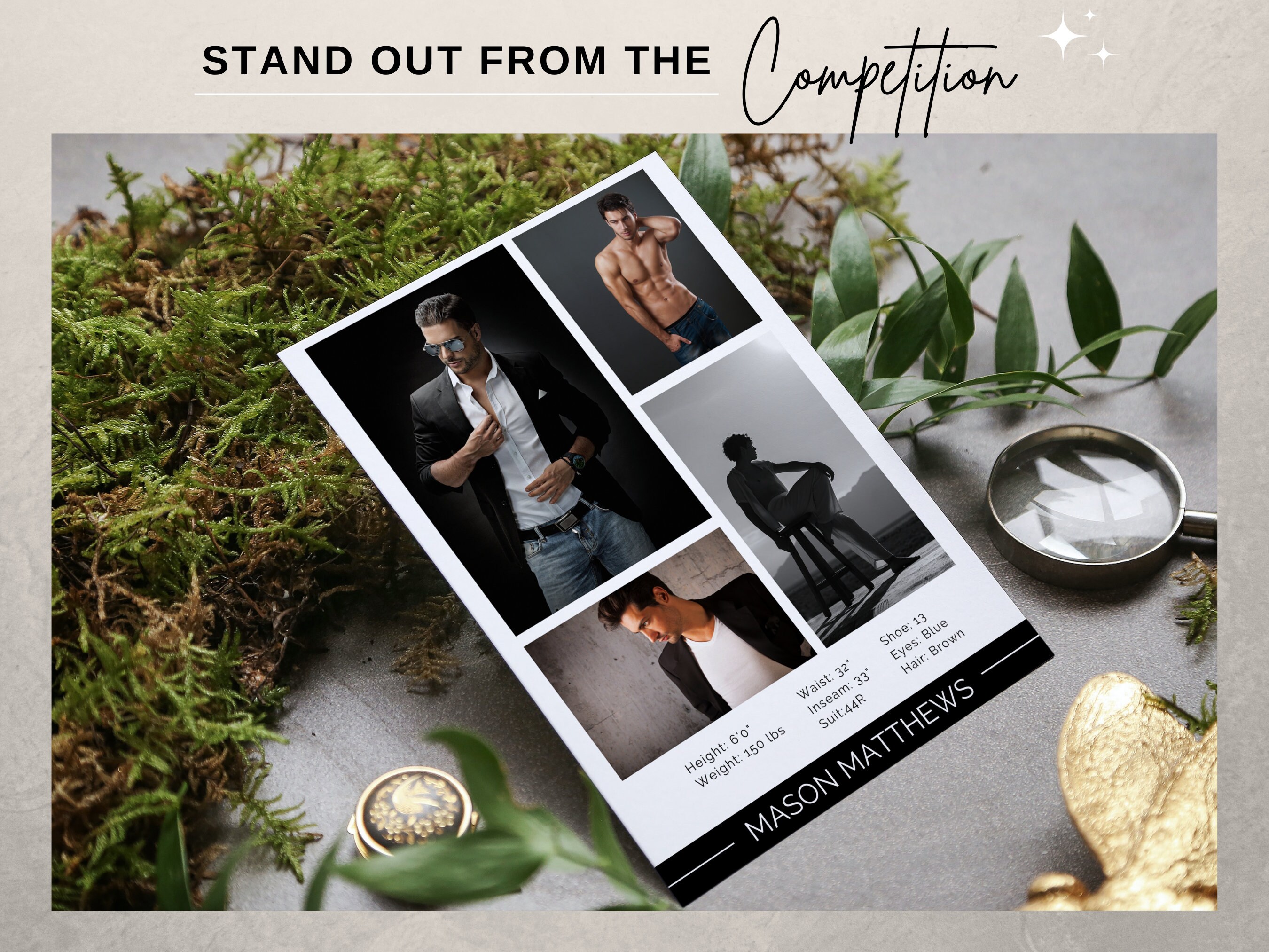 COMP CARD TEMPLATE Bundle | Instant Download | Model Comp Card Template ...