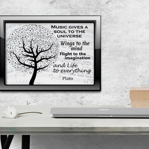 Music Gives a Soul to the Universe Plato Music Quote instant Digital ...