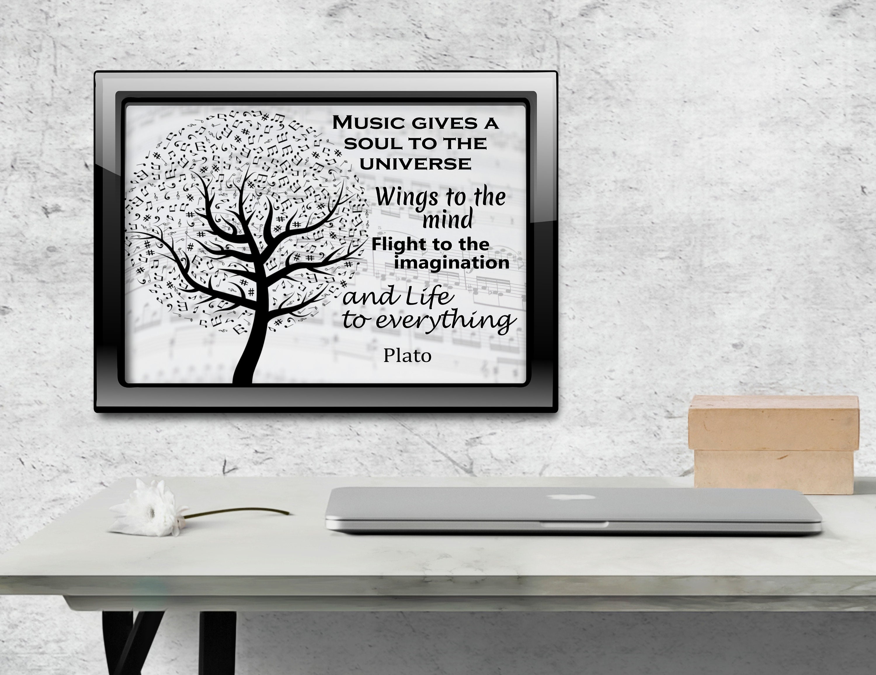 Music Gives a Soul to the Universe Plato Music Quote instant Digital ...