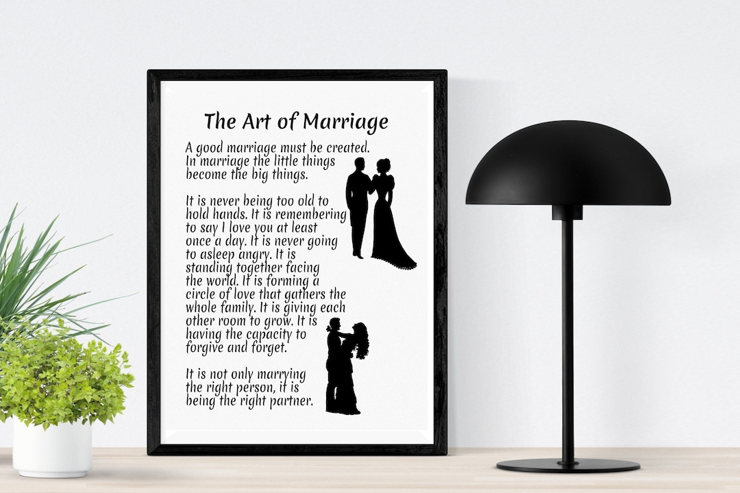 The Art of Marriage 8 X 10 Art Print **** Instant Download - Etsy