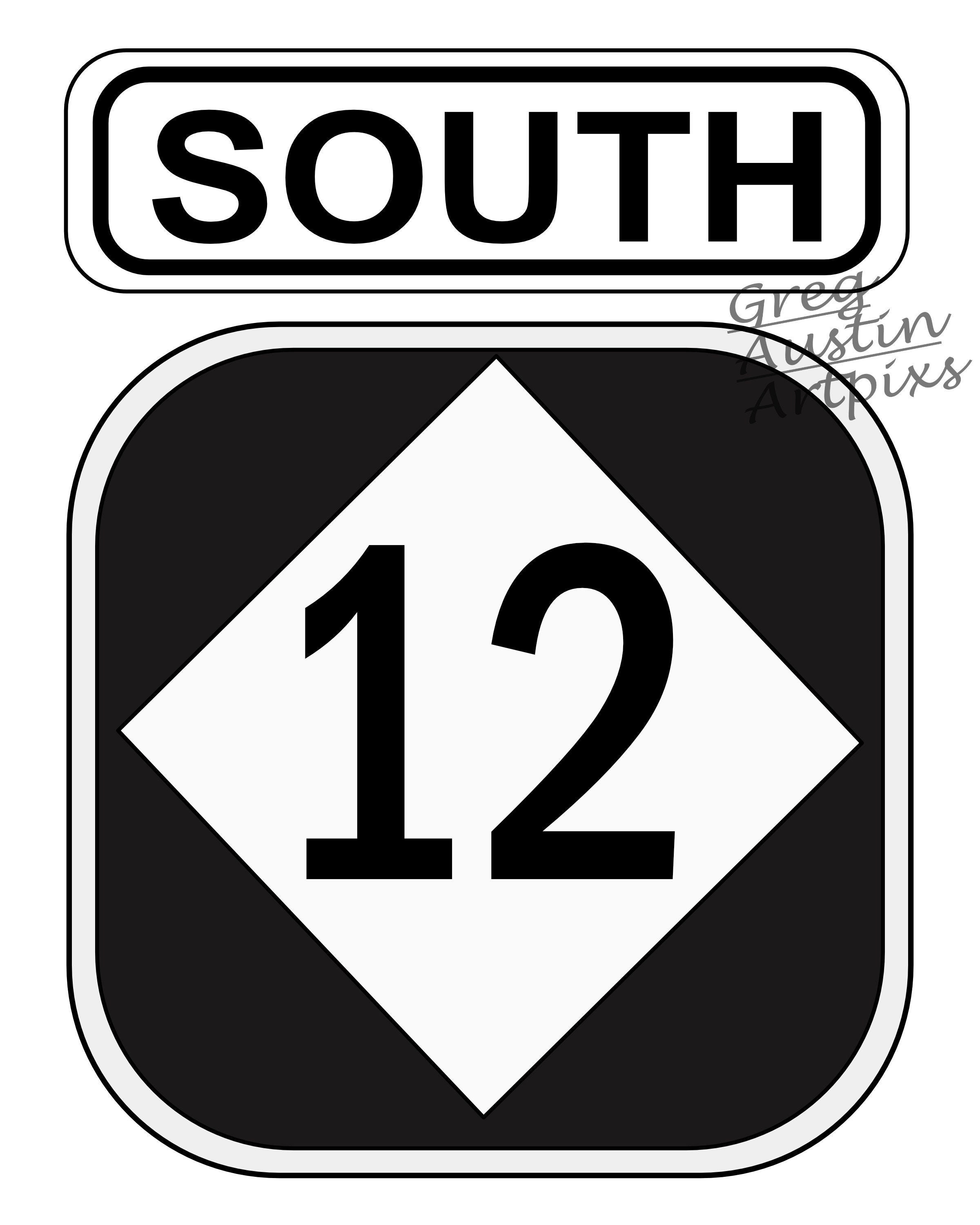 Highway Twelve Sign Outer Banks North Carolina Instant Download 3 File ...