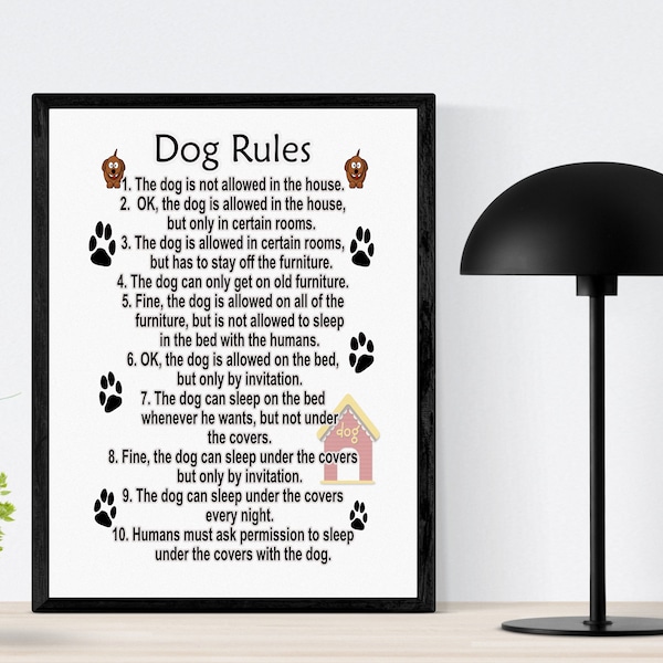 Dog Rules for Humans - Etsy