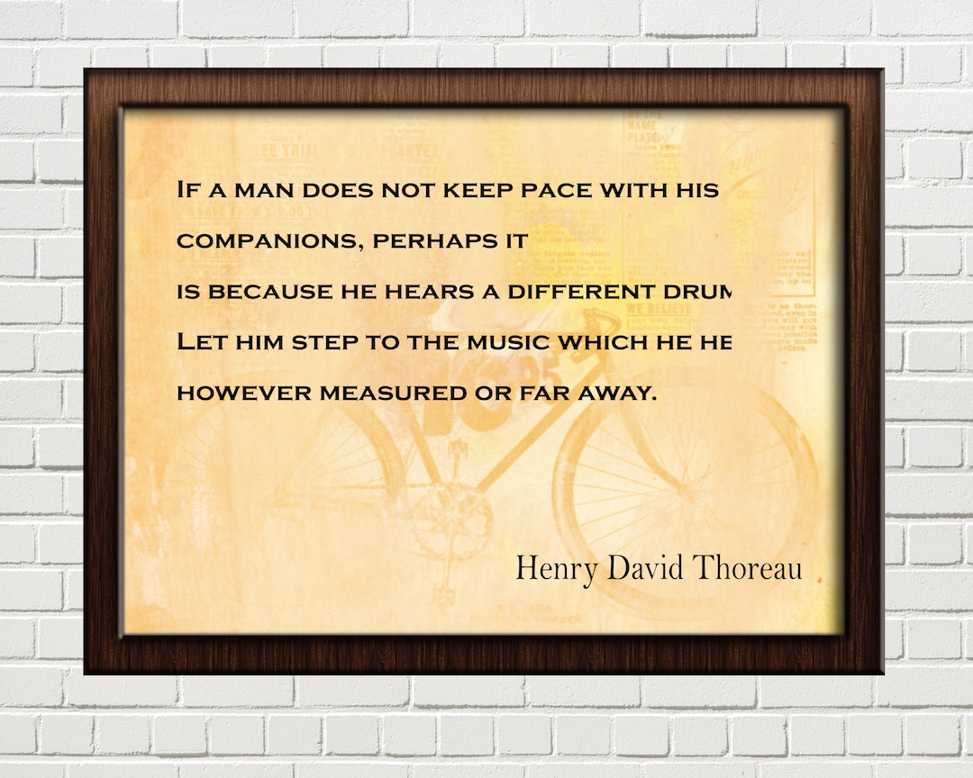 Different Drummer Quote *** Henry David Thoreau ** 8 X 10 Art Print ...