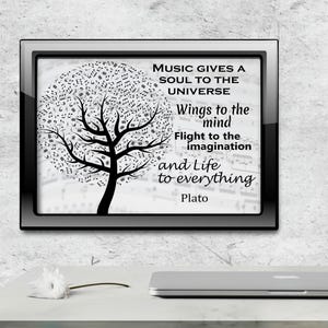 Music Gives a Soul to the Universe - Plato Music Quote --instant ...