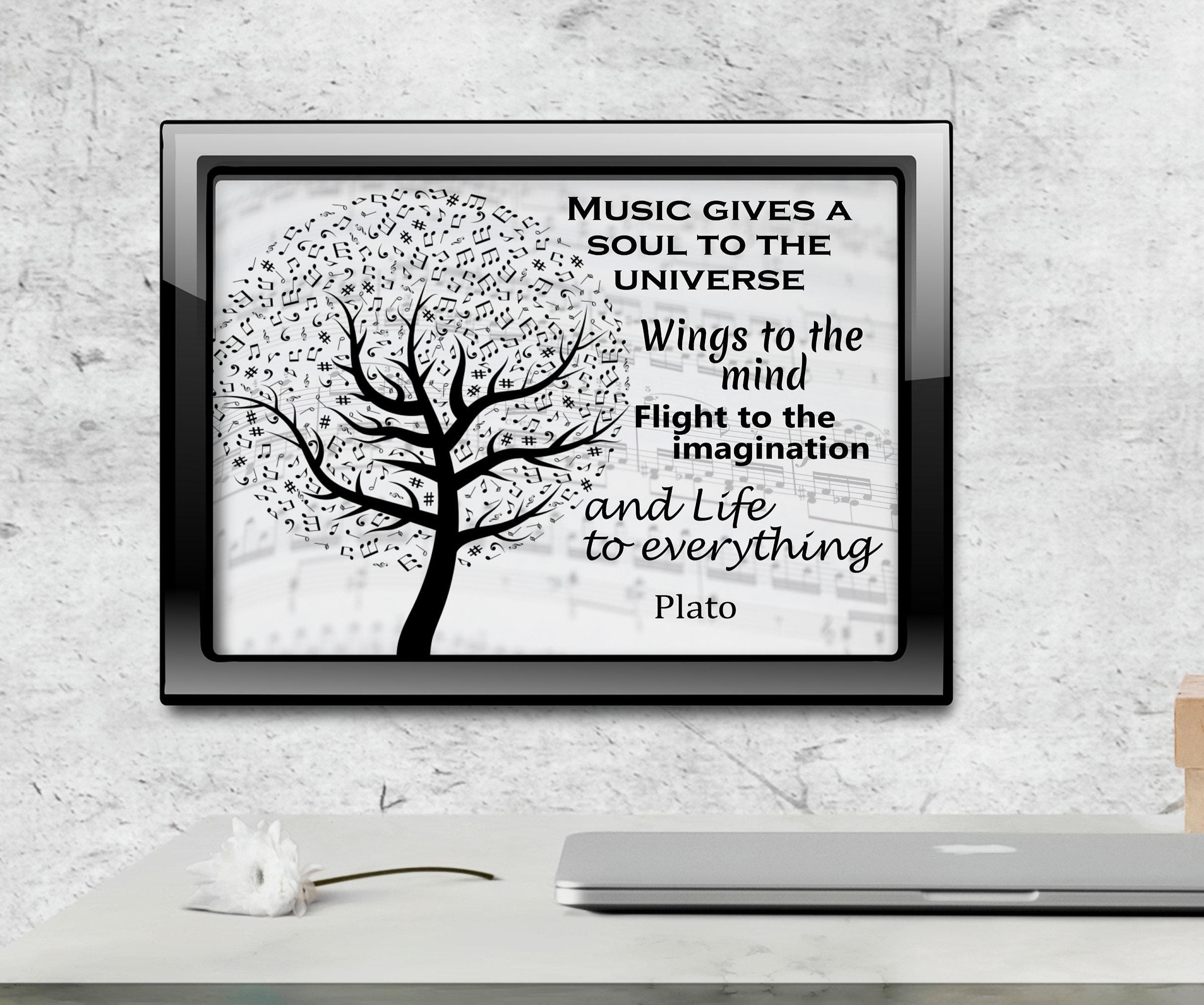 Music Gives a Soul to the Universe - Plato Music Quote --instant ...