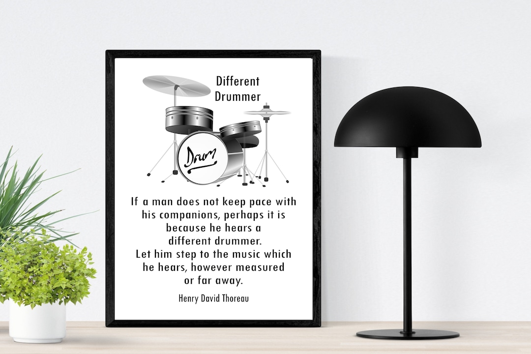 Different Drummer Quote Henry David Thoreau Instant Download 3 File ...