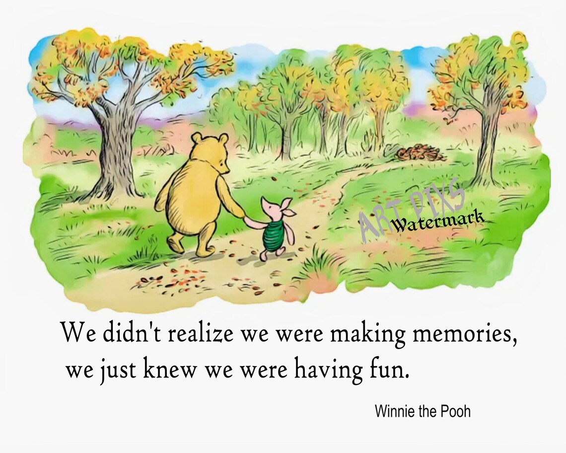 Winnie the Pooh Making Memories Digital Download Art Print - Etsy