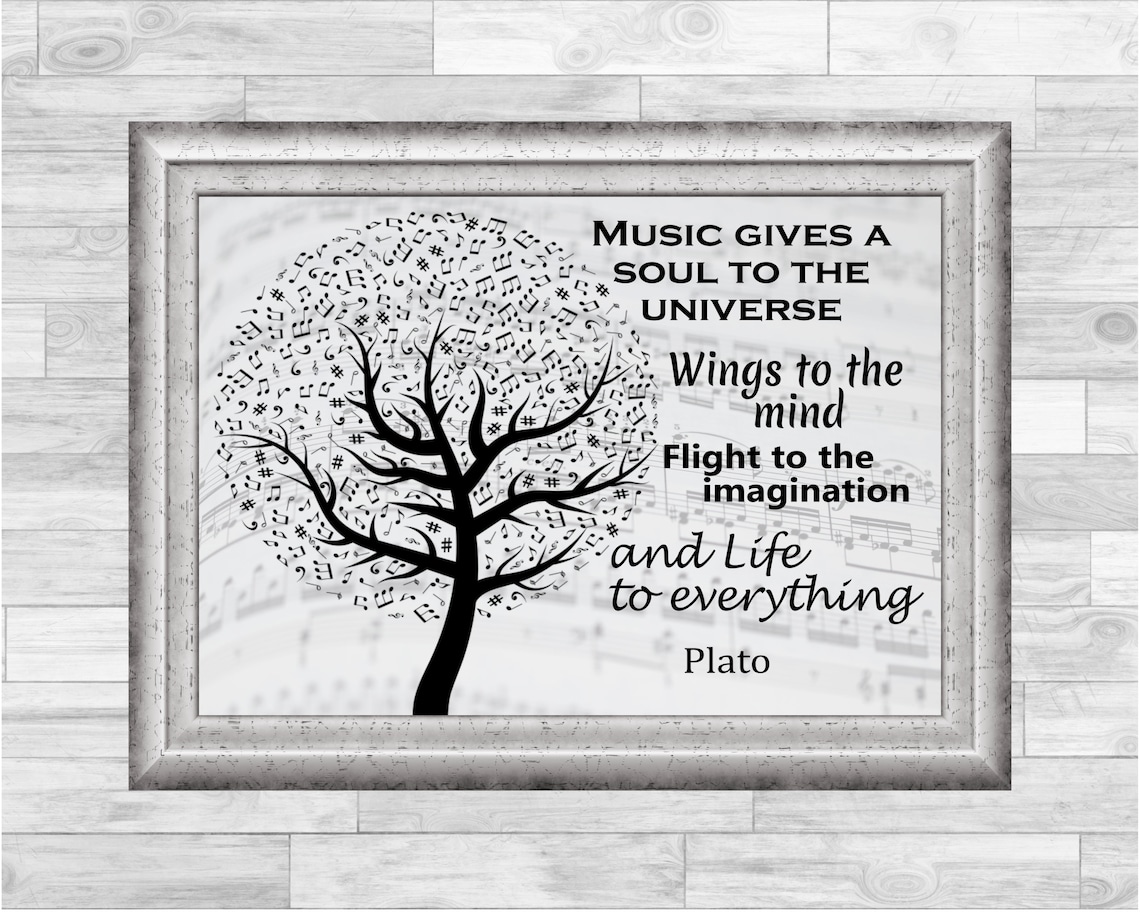 Music Gives a Soul to the Universe - Plato Music Quote --instant ...