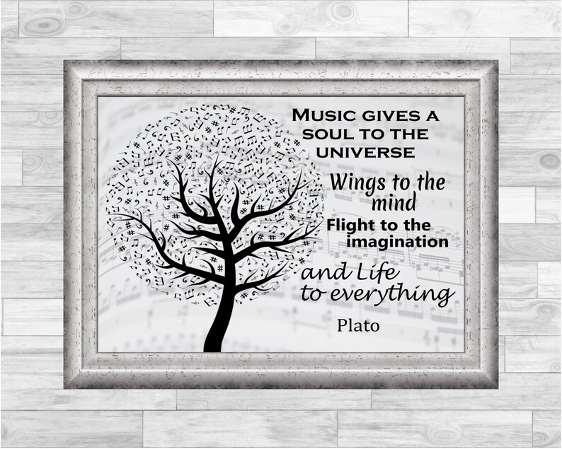 Music Gives a Soul to the Universe - Plato Music Quote --instant ...
