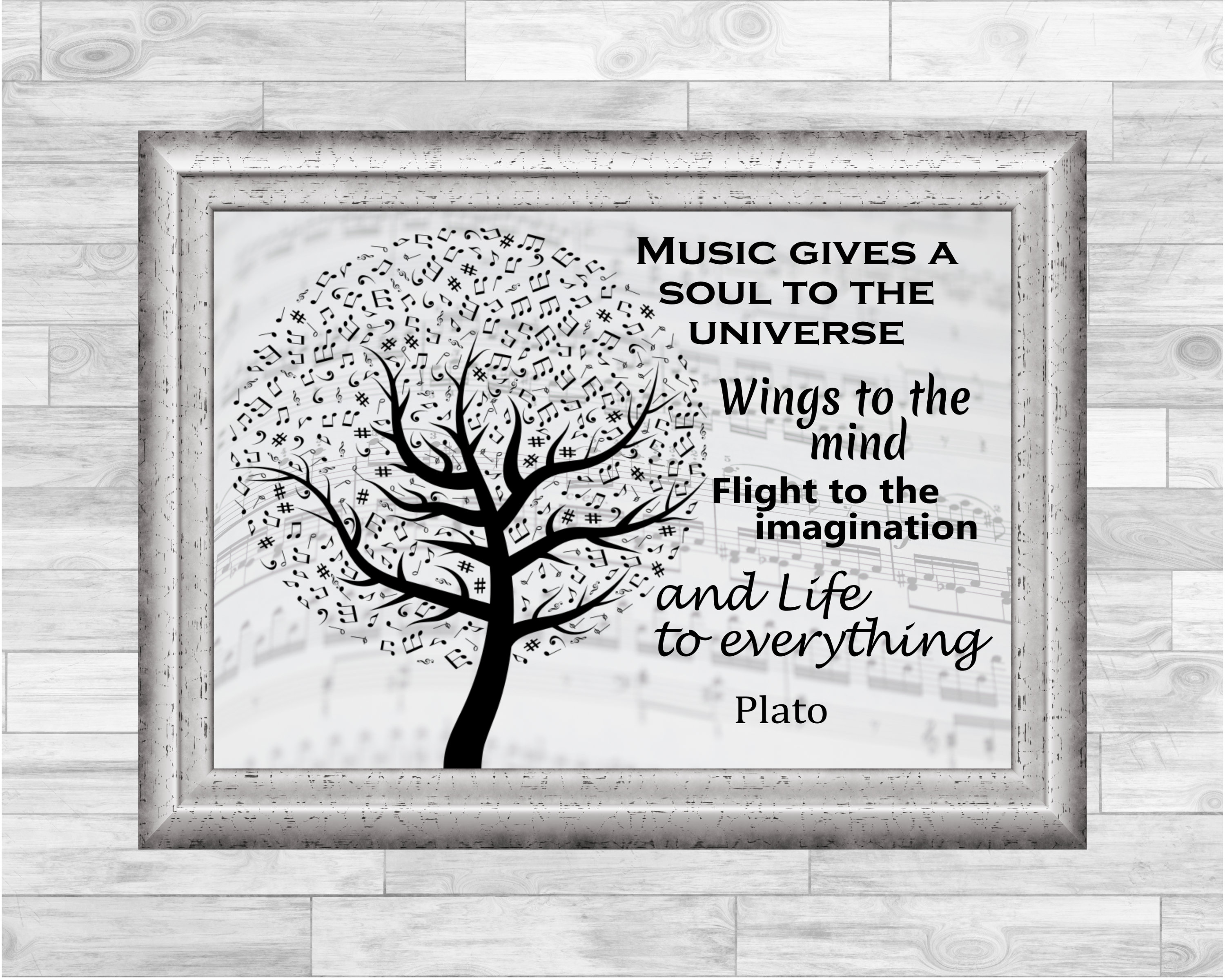 Music Gives a Soul to the Universe - Plato Music Quote --instant ...