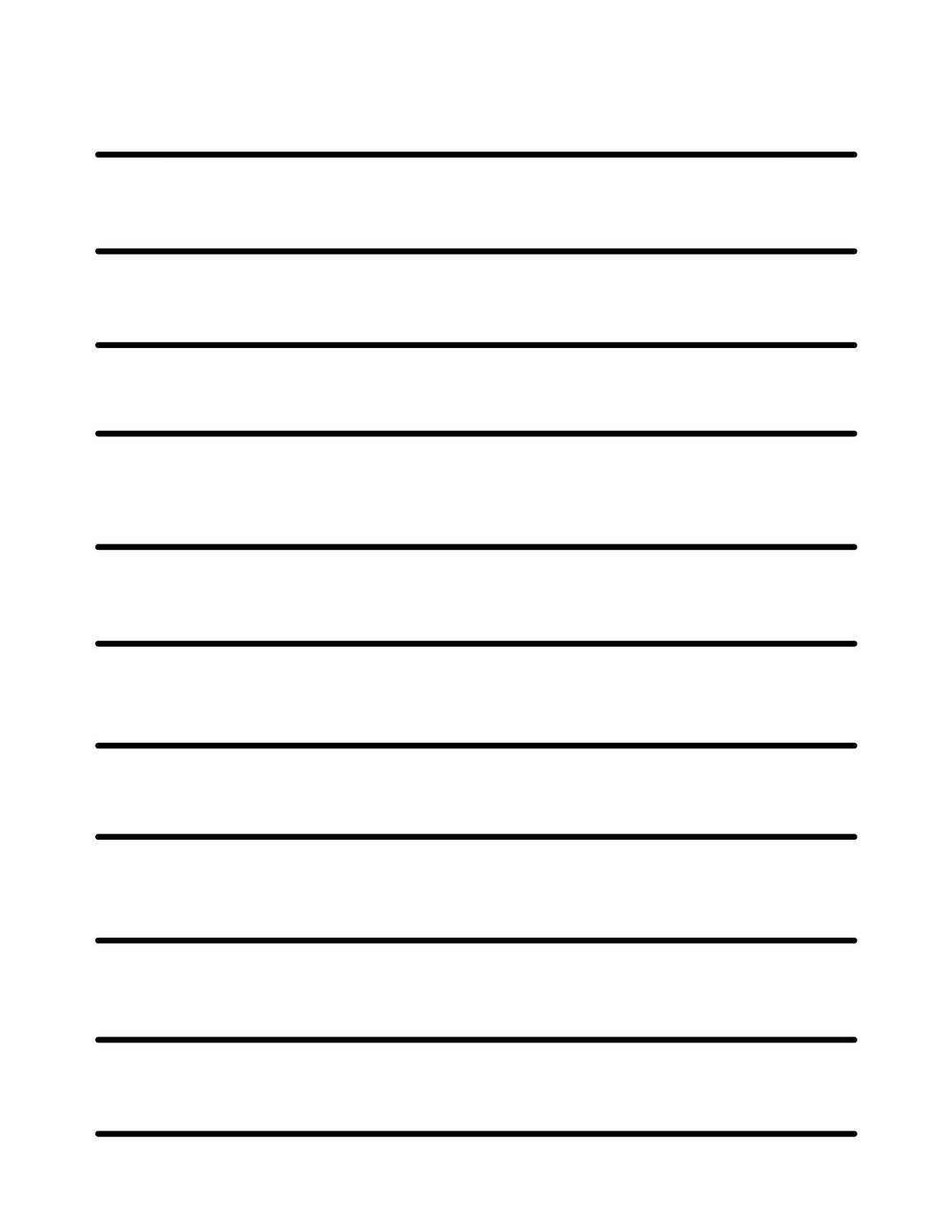 Wide Rule Plain Notebook / Journal PDF Printable - Etsy