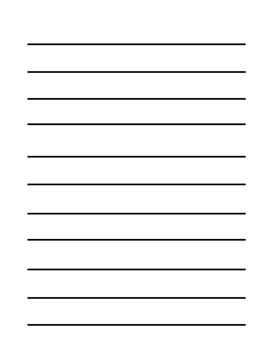 Wide Rule Plain Notebook / Journal PDF Printable - Etsy