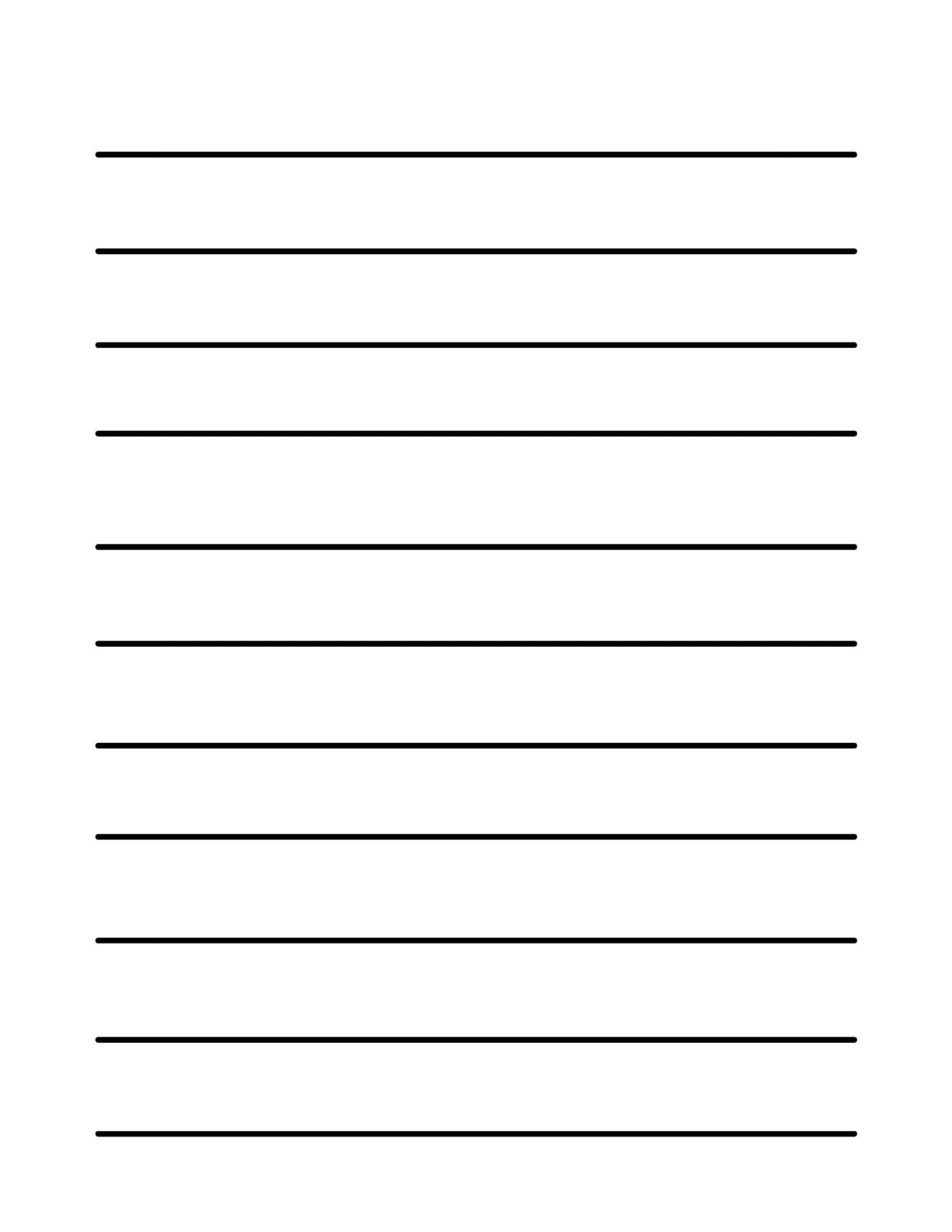 Wide Rule Plain Notebook / Journal PDF Printable - Etsy