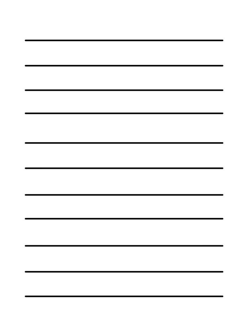 Wide Rule Plain Notebook / Journal PDF Printable - Etsy