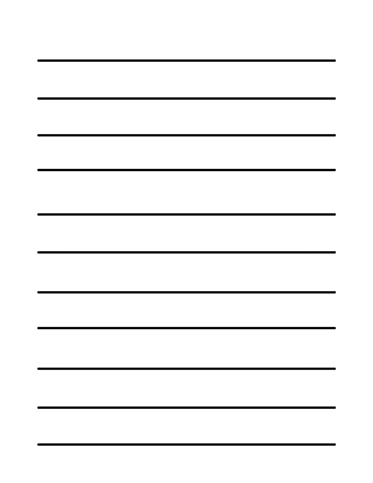 Wide Rule Plain Notebook / Journal PDF Printable - Etsy