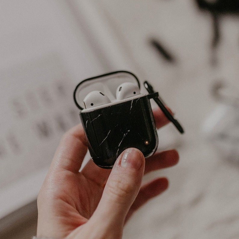 Black Marble Airpod 12 and Airpod Pro Case Slim Protective | Etsy