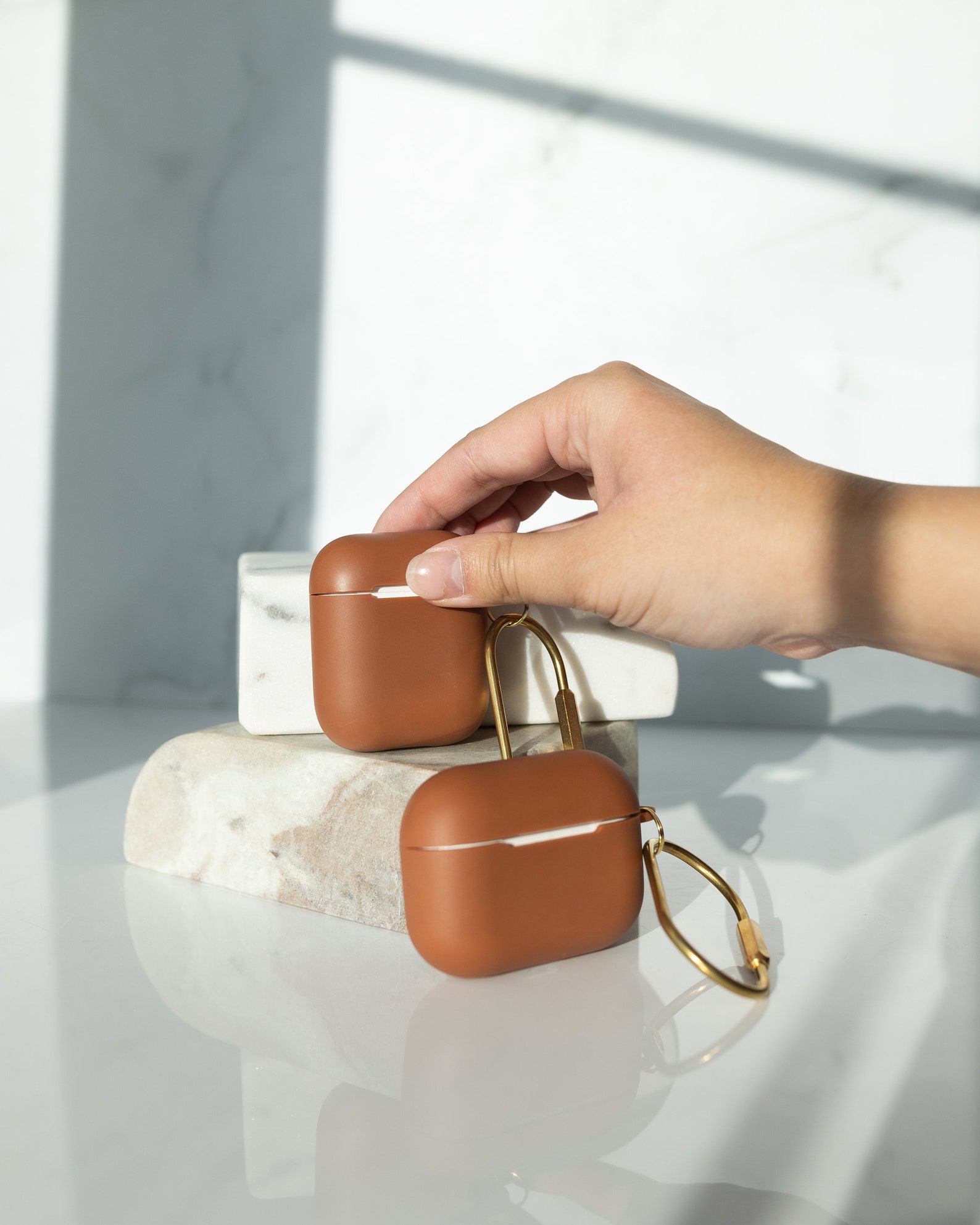 Terracotta Airpod Case Slim Protective Airpod Case With Gold - Etsy
