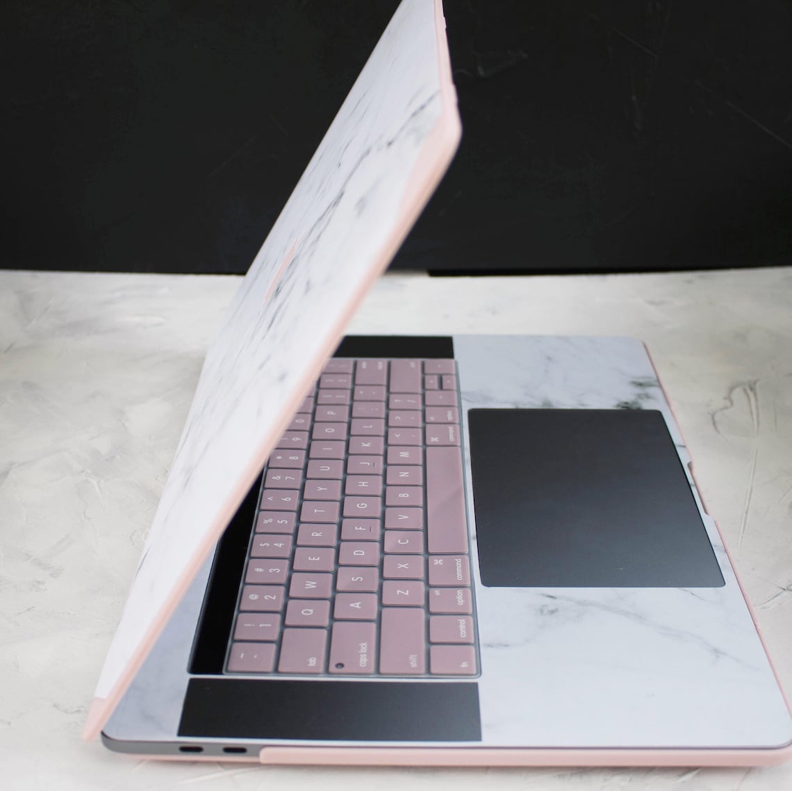 Pink and White Marble Macbook Case Hard Marble Case White | Etsy