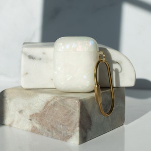Pearl White AirPod Case, AirPod Pro Case, AirPod Case Keychain, AirPod ...