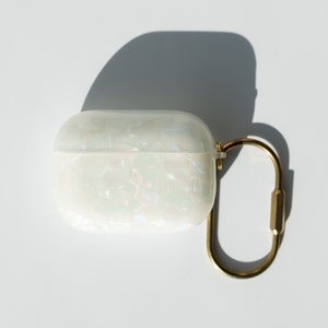 Pearl White AirPod Case, AirPod Pro Case, AirPod Case Keychain, AirPod ...