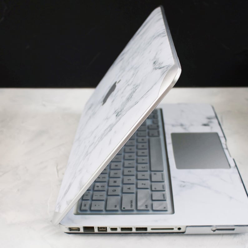 Silver and White Marble MacBook Case, Coque MacBook Air 13, Custom ...