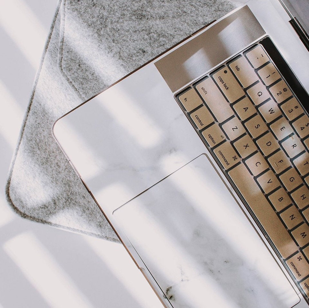 White Marble Inner Skin, Inside Skin for Macbook, Tech Accessory ...