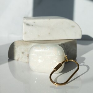 Pearl White AirPod Case, AirPod Pro Case, AirPod Case Keychain, AirPod ...