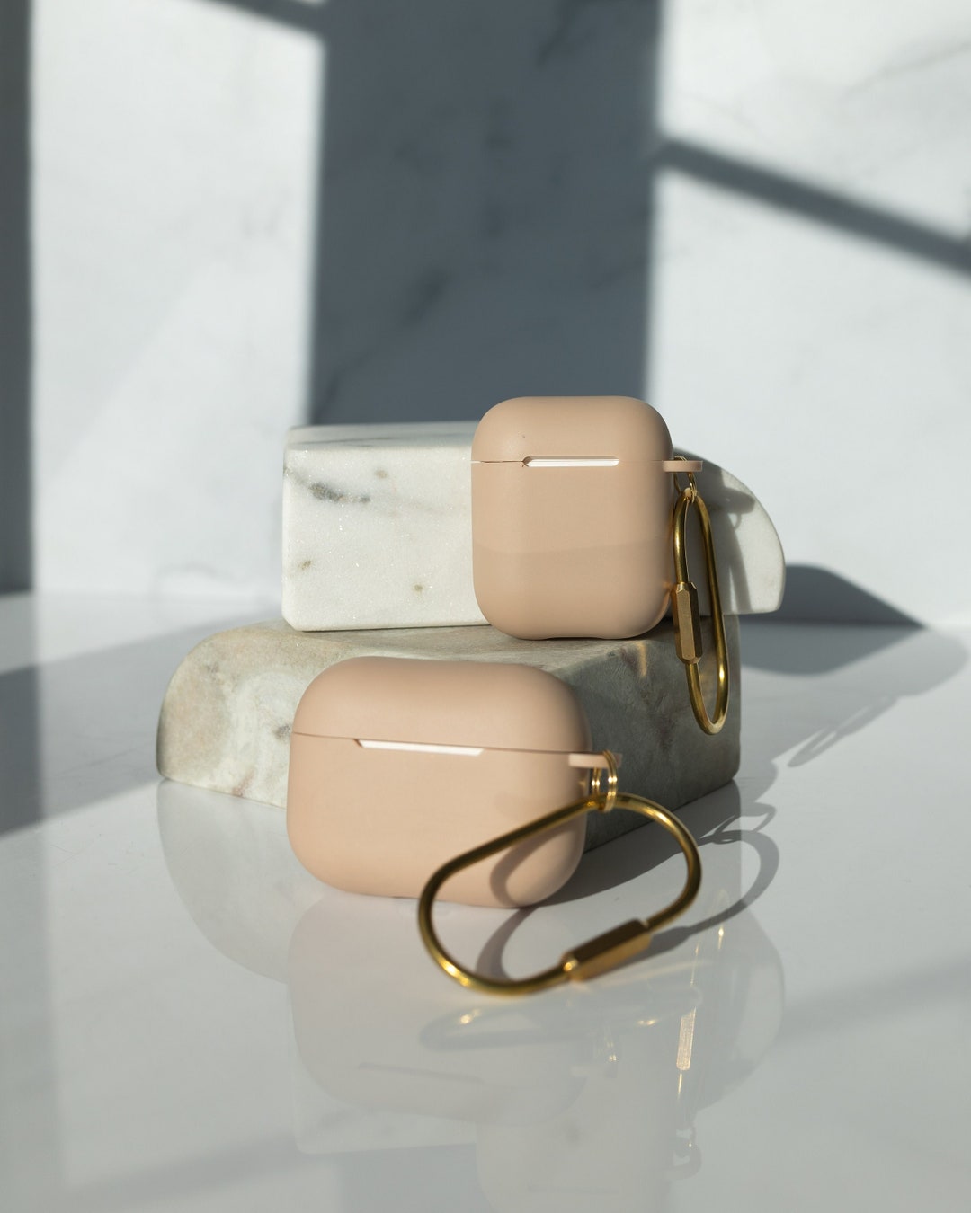 Rose AirPod Case, Slim Protective AirPod Case With Gold Hook Keyring ...