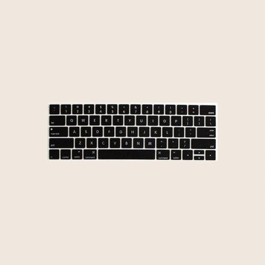 Black Silicone Keyboard Cover, MacBook Pro 13, MacBook Air Keyboard ...