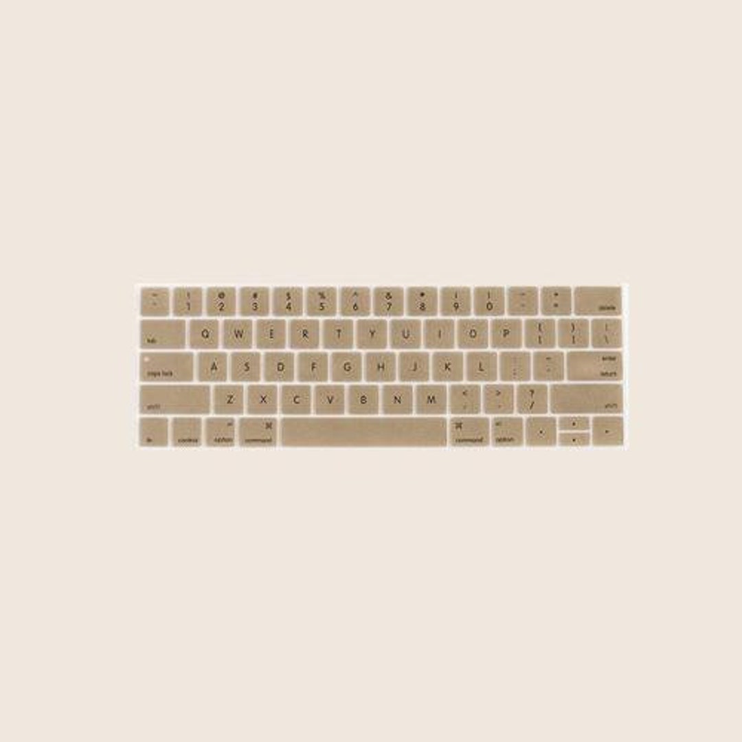Gold Silicone Keyboard Cover, Tech Accessory, MacBook Pro Keyboard ...