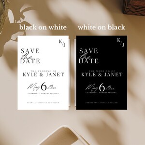 Printable Save the Date, Modern Minimalist Save the Date, Custom Save ...