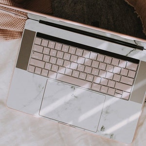 White Marble Inner Skin, Inside Skin for Macbook, Tech Accessory ...
