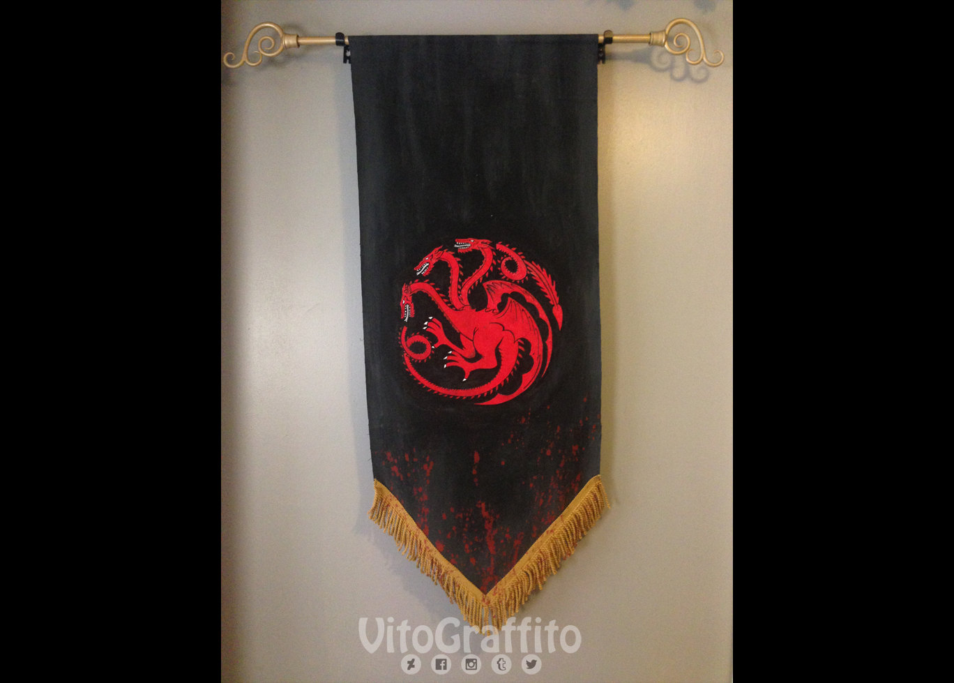 House Targaryen Sigil Banner - Game of Thrones - Etsy