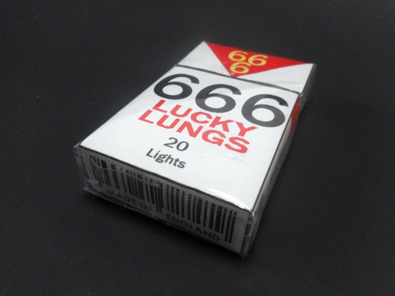 Lucky Lungs 666 Cigarette Box Prop or 20 Cigarette Box Prop - Etsy