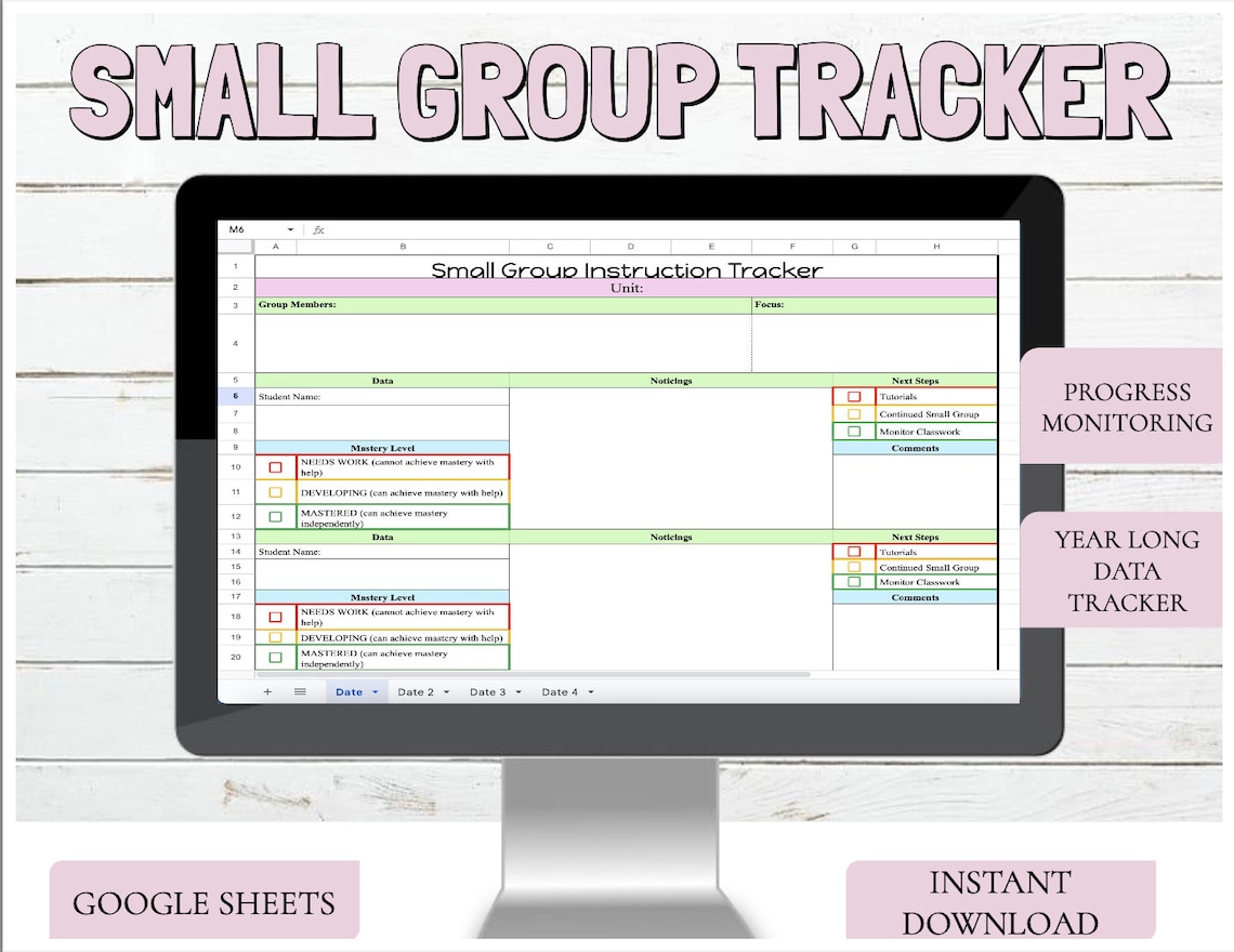 Small Group Tracker and Data Collection File - Etsy