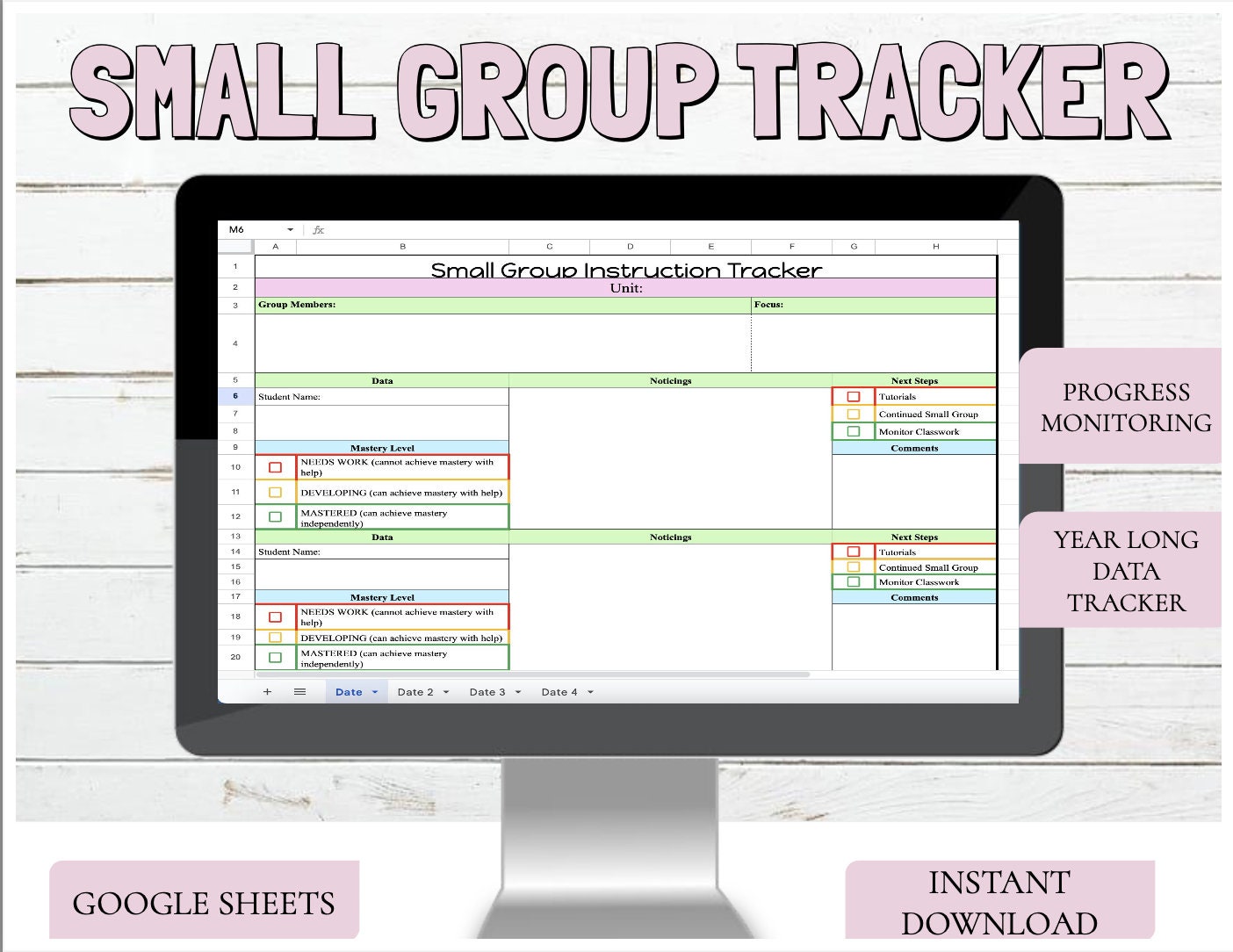 Small Group Tracker and Data Collection File - Etsy