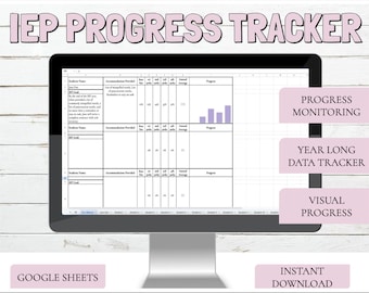 6 Weeks IEP Progress Tracker and Data Collection File - Etsy