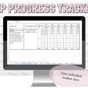 6 Weeks IEP Progress Tracker and Data Collection File - Etsy