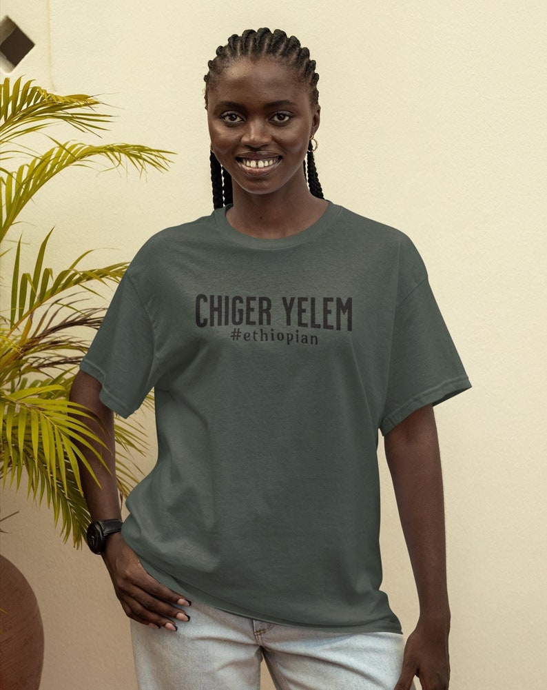 Ethiopian Shirt, chiger Yelem ethiopian, No Problem,ethiopian Dress ...