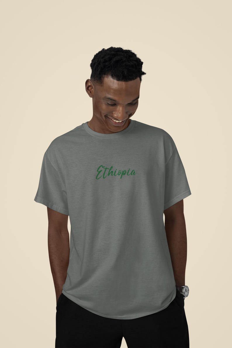 Med Weight Fabric Ethiopian T-shirt, Front and Back Design, 'ethiopia ...