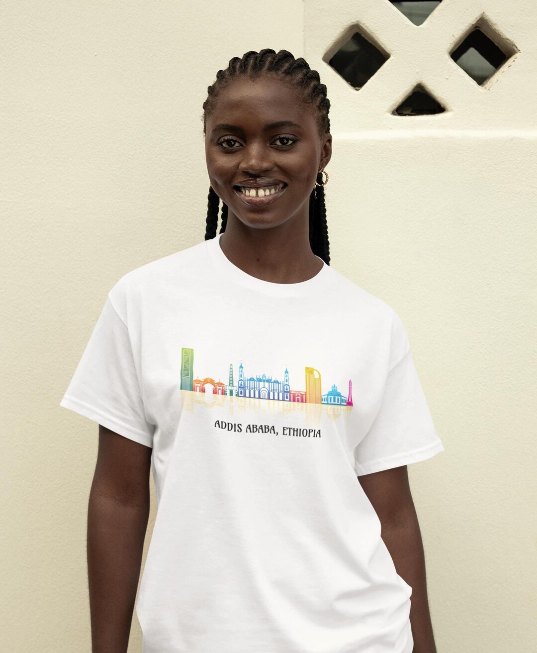 Ethiopian Tops, Addis Ababa Style, Silhouette of the City of Addis ...